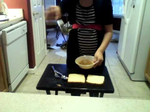 how to make a peanut butter and syrup sandwich - YouTube