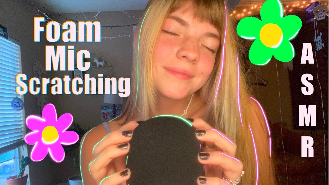 ASMR FOAM MIC COVER SCRATCHING | Visuals, Mouth Sounds, Gripping ...