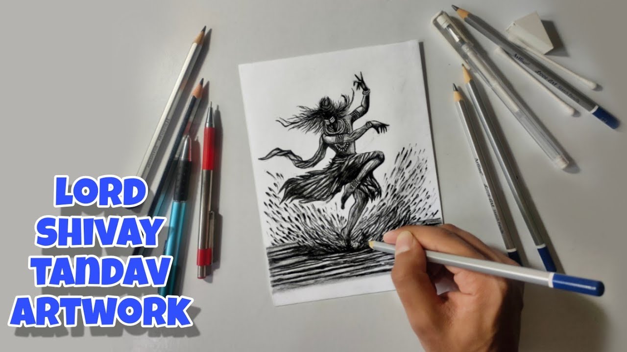 lord Mahadev tandav dance artwork | how to draw pencil art work # ...