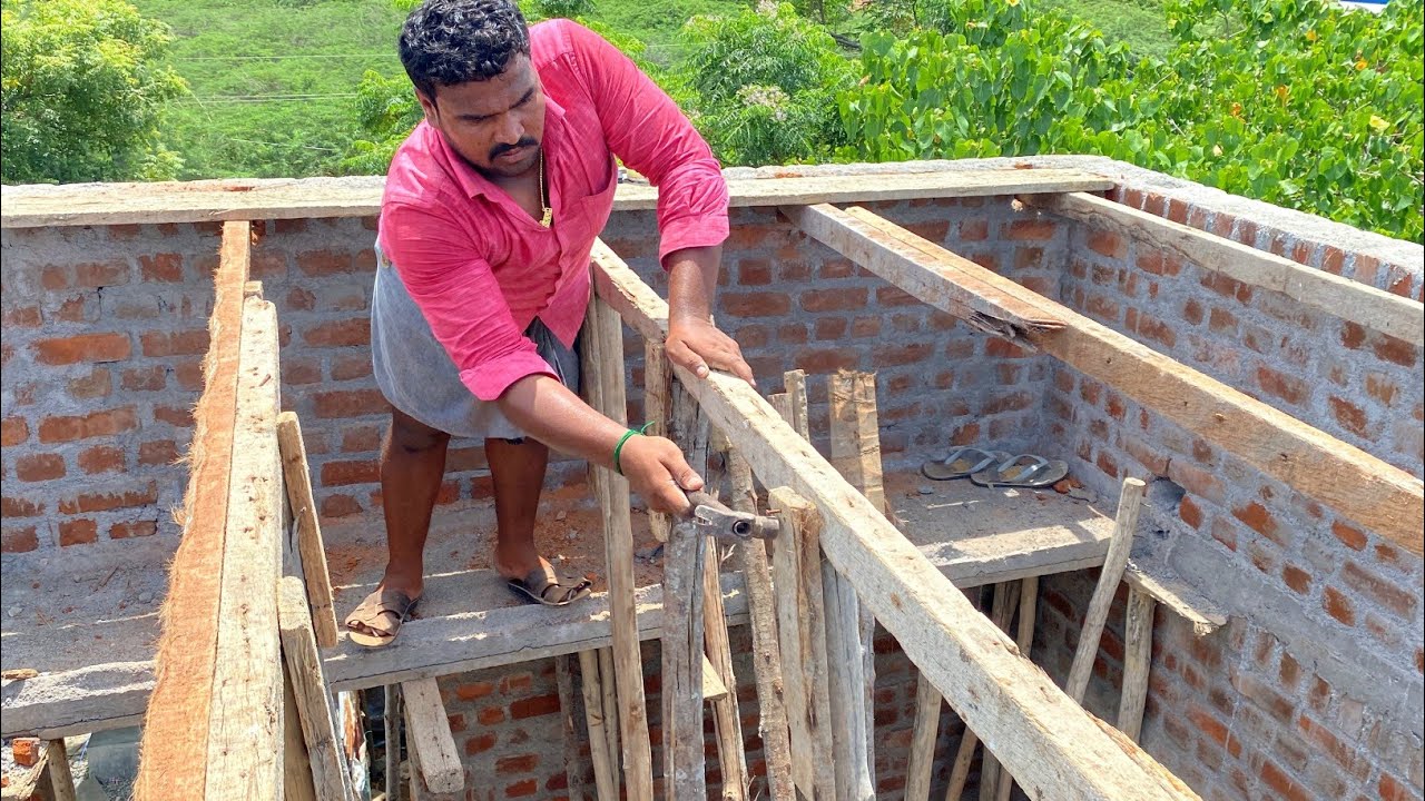 Formwork Techniques of Roof_First Floor Reinforcement Slab Centring ...