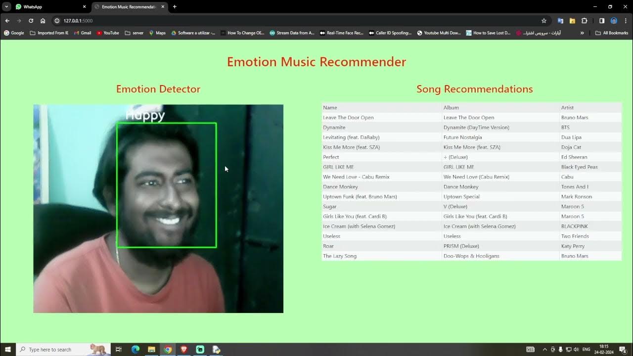 Emotion-Aware Song Recommendation System Using Facial Expression Analysis - YouTube