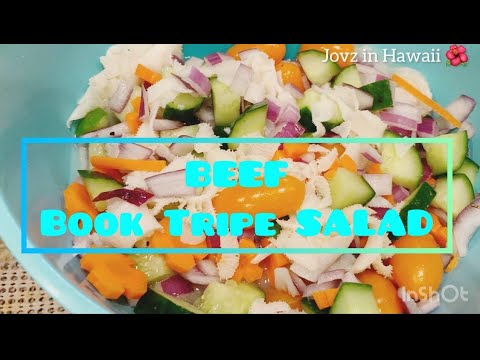 EASY TO MAKE BEEF BOOK TRIPE SALAD || ENSALADANG TUWALYA NG BAKA #salad ...