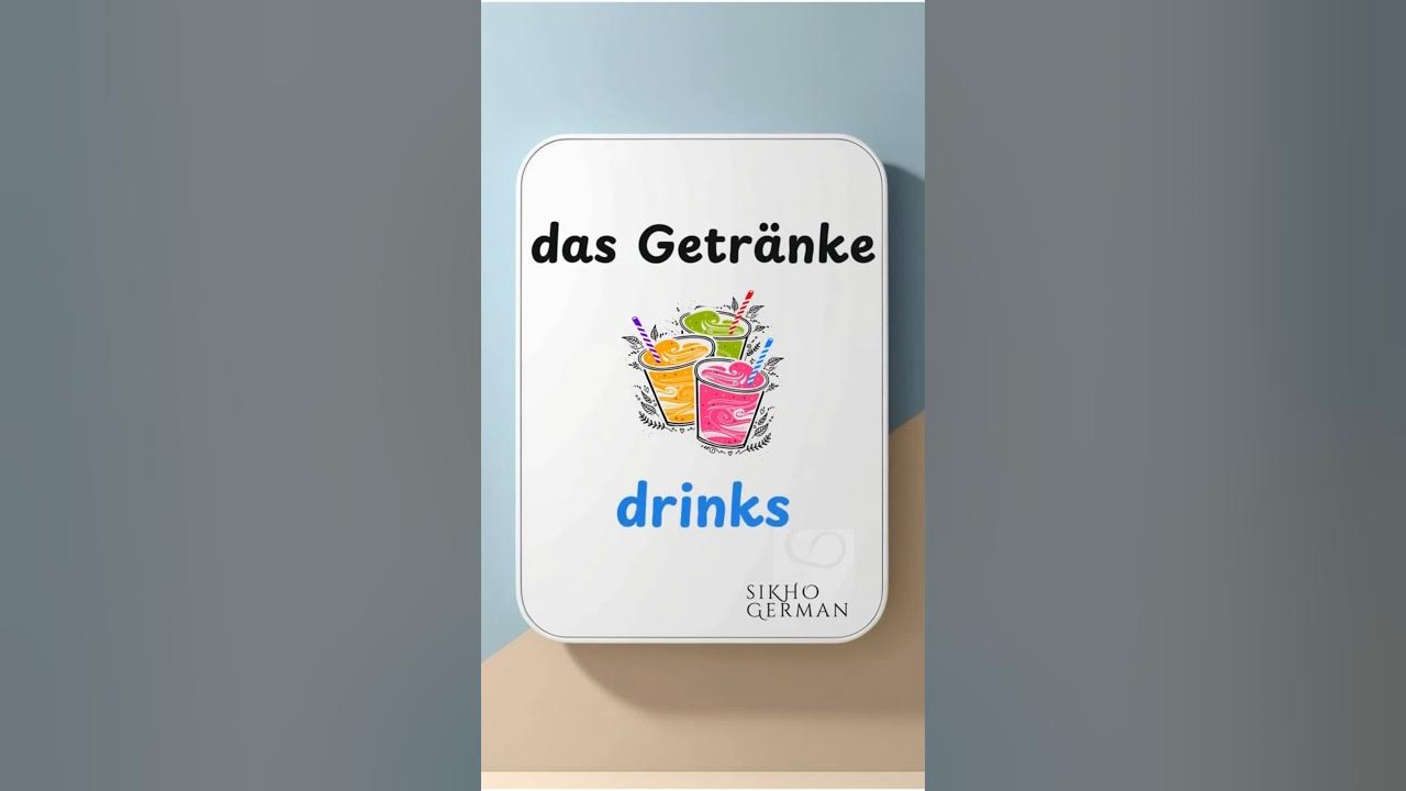 5 Common German Drinks with Articles | A1 Vocabulary | Sikho German ...