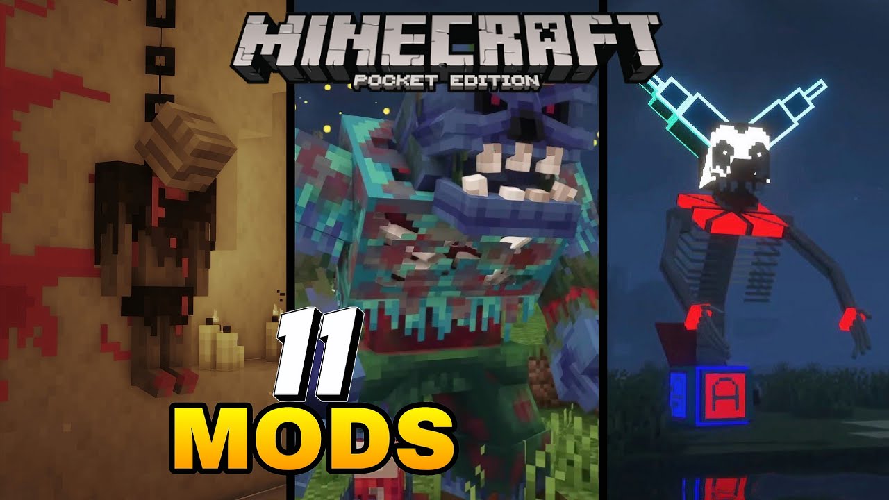Top 11 mods that turn minecraft pocket edition into scary horror game ...