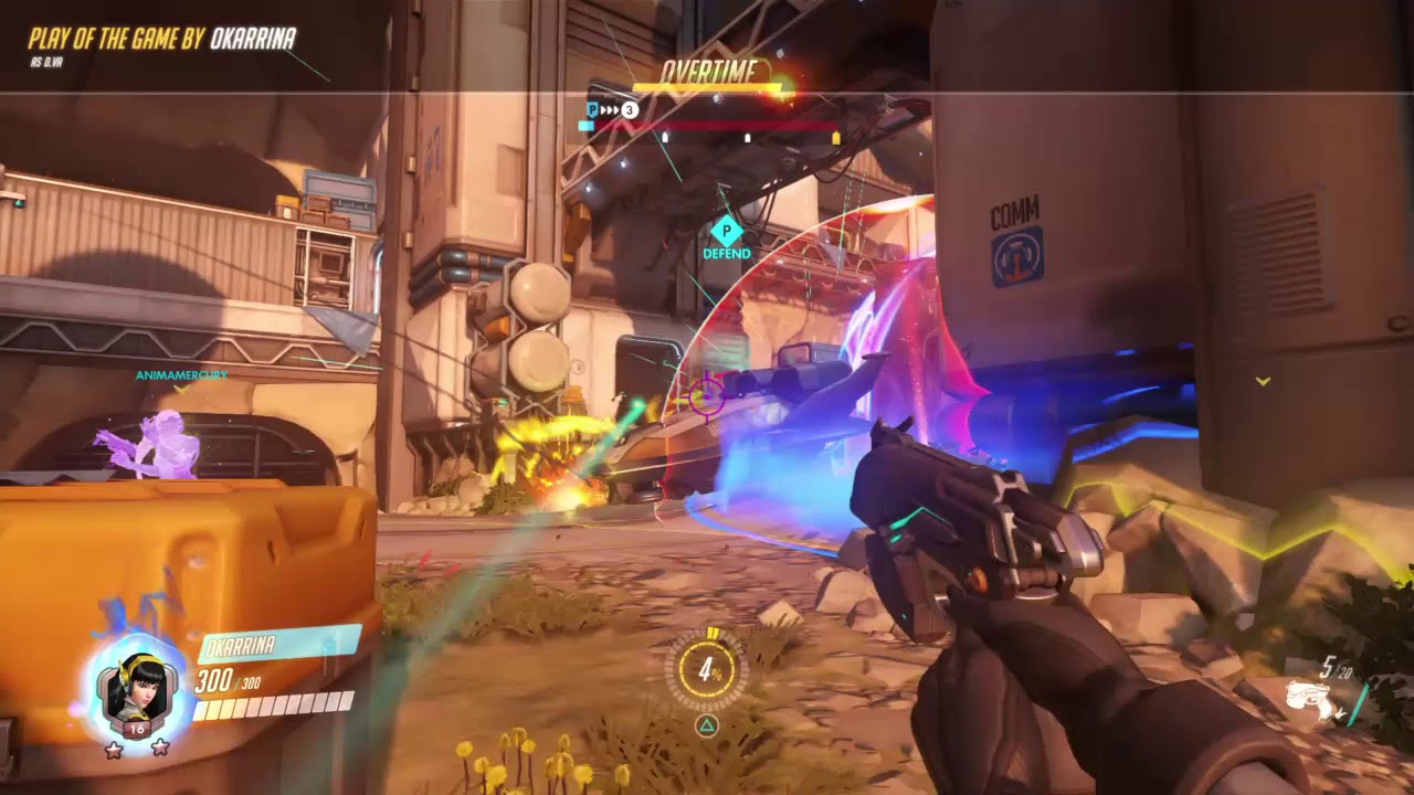 Overwatch Sextuple kill with D.Va* - YouTube