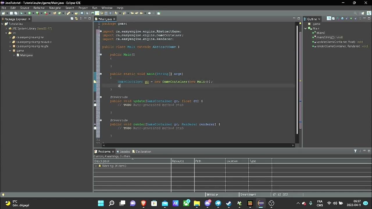 Comment faire un "jeu" en java en moins de 10 minutes - YouTube