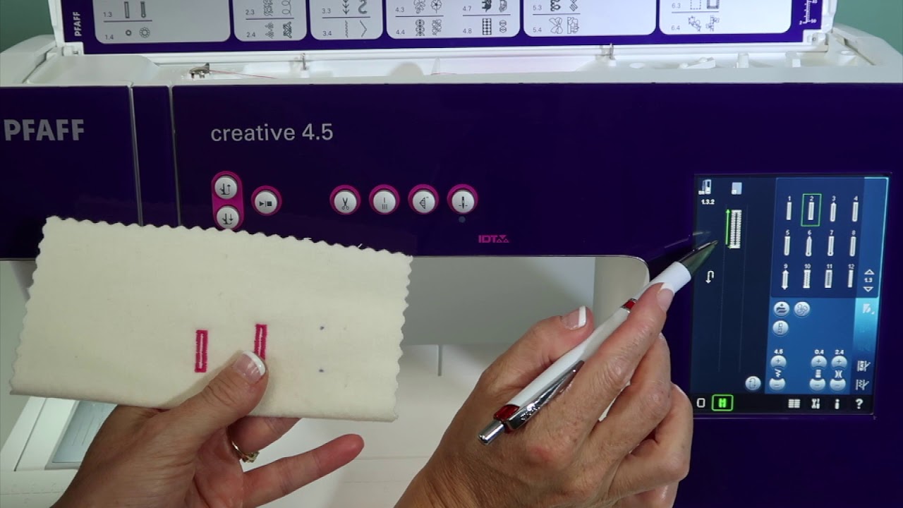 PFAFF creative 4.5 34 Manual Buttonholes - YouTube