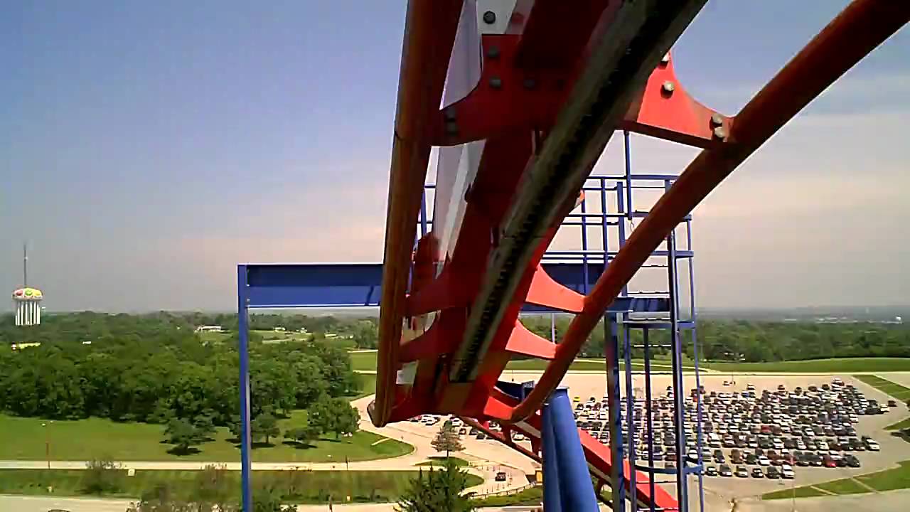 Worlds of Fun - Patriot Roller Coaster - Front Seat POV - YouTube