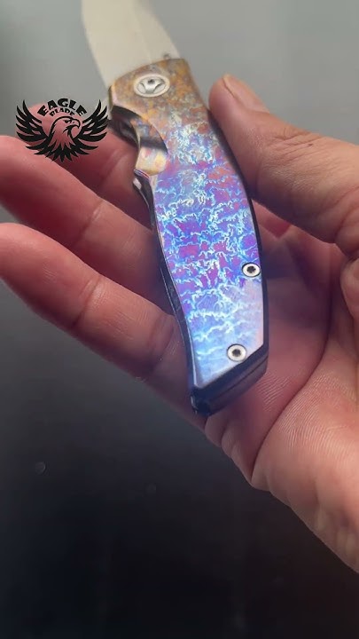 Lightning Anodized Titanium Folding Knife M390 Blade EDC Pocket Knife #foldingknife#M390 # ...