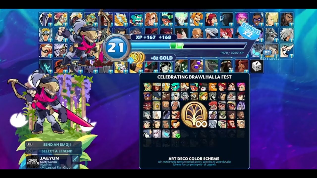 Brawlhalla: Unlocking All Art Deco Colors Part 3! - YouTube