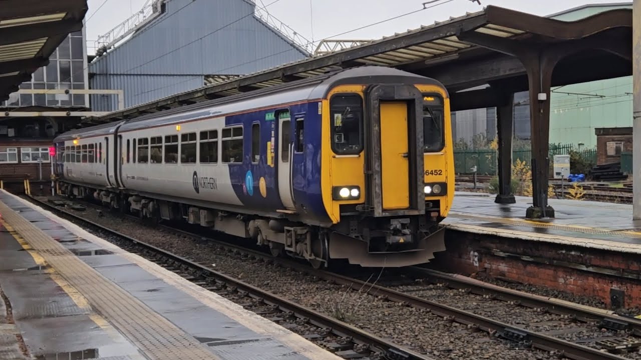 Northern 156452 Runs 2N16 Preston To Colne At Preston WCML - YouTube