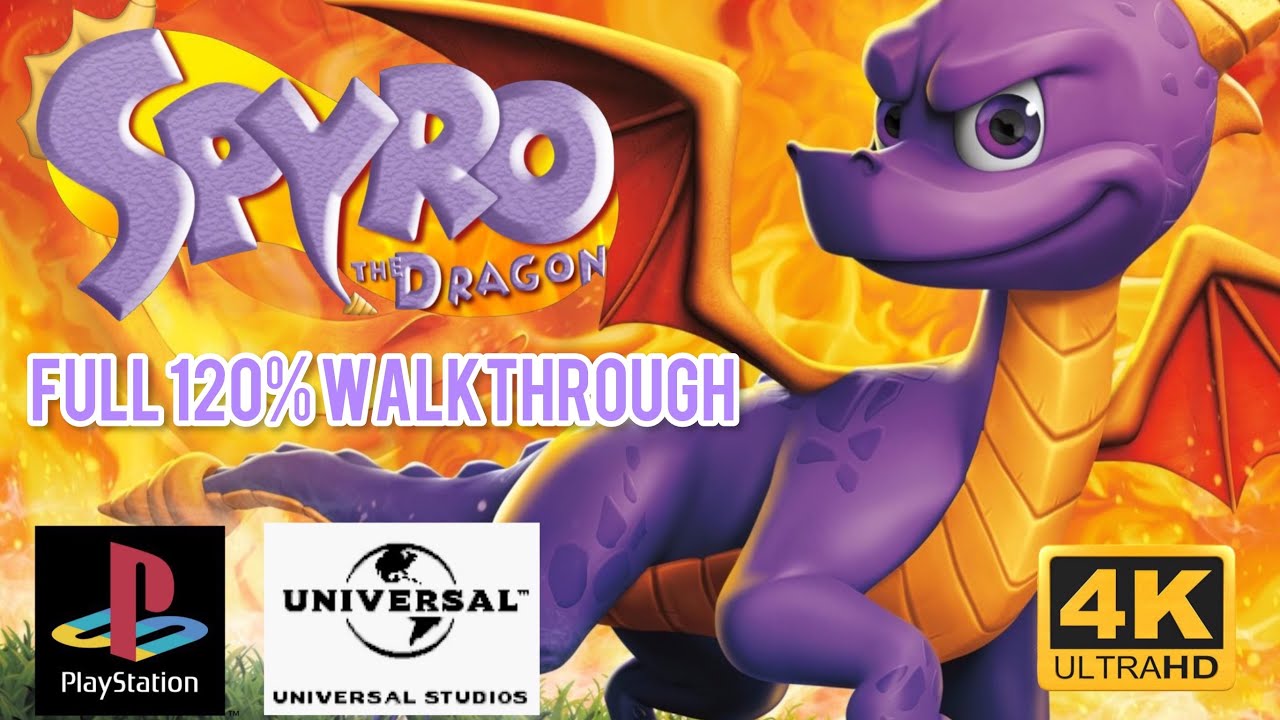 Spyro the Dragon [PS1] Full 120% Walkthrough - 4K60ᶠᵖˢ UHD - YouTube
