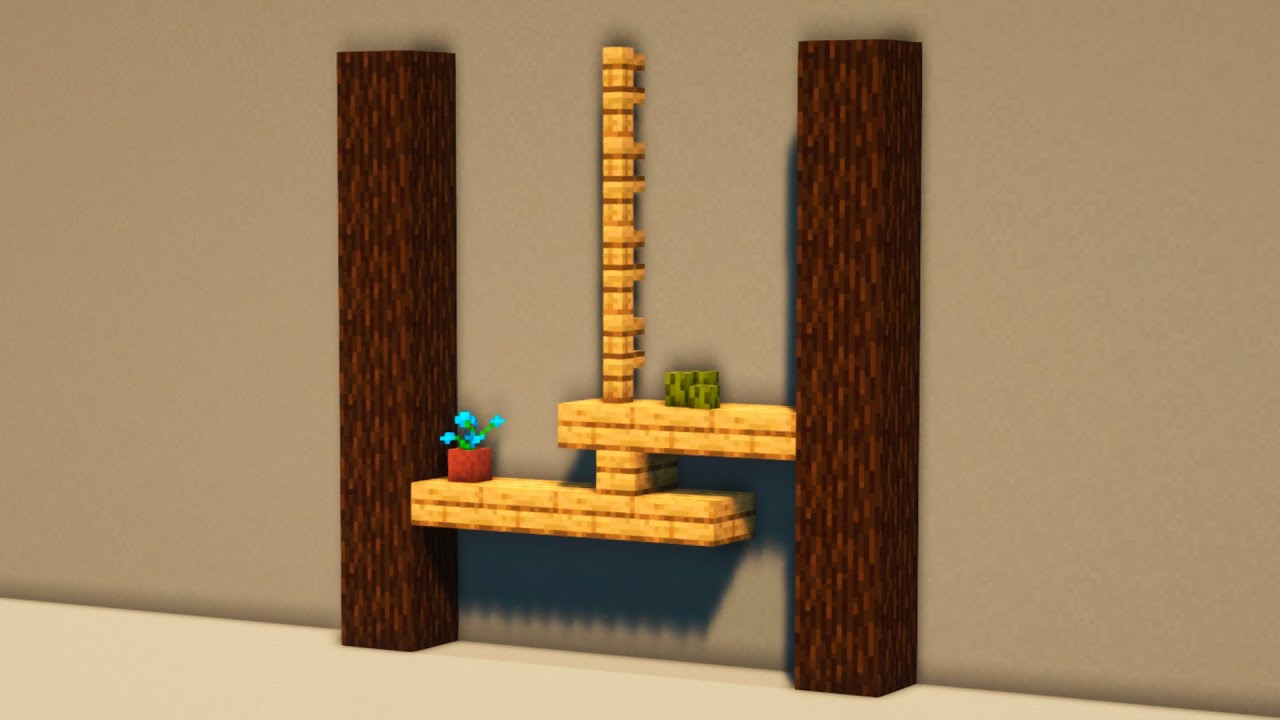 Large Decorative Shelf In Minecraft - YouTube