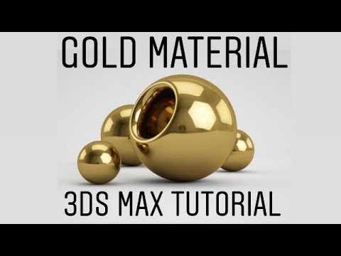 How to add gold texture in 3ds max - YouTube