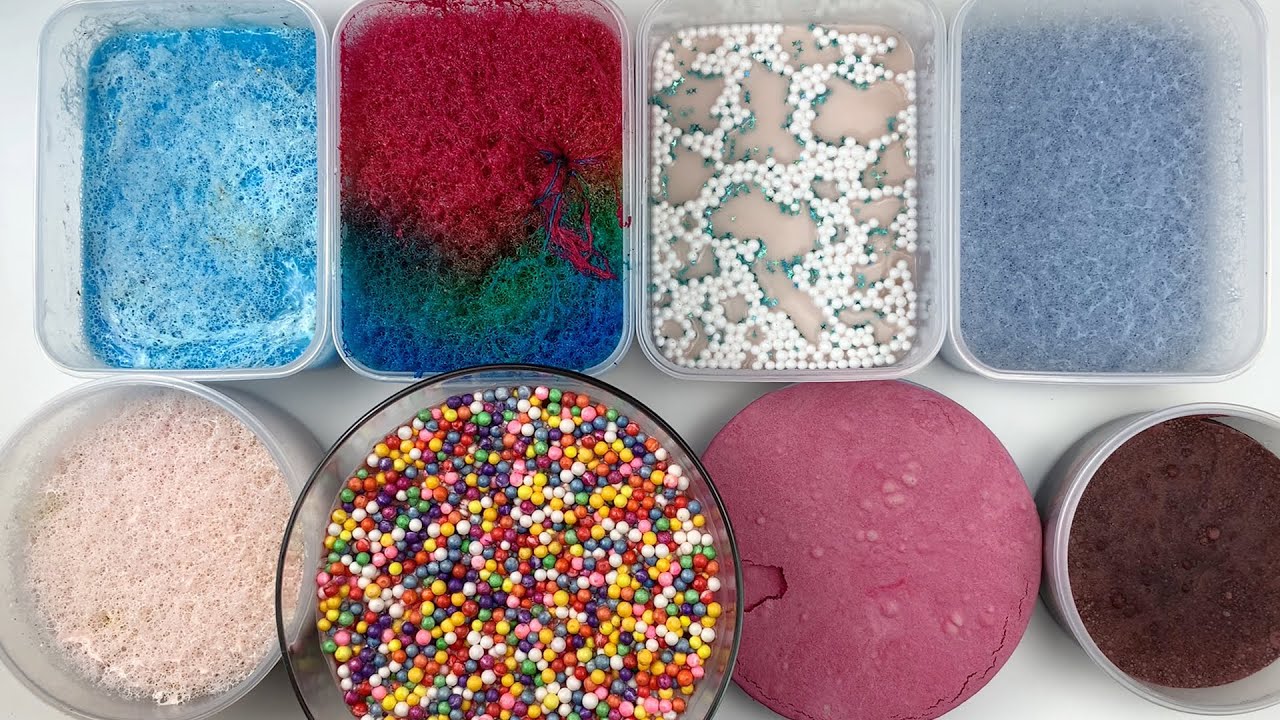 Slime Smoothie - Satisfying Iceberg Slime and Fluffy Slime Mixing ...