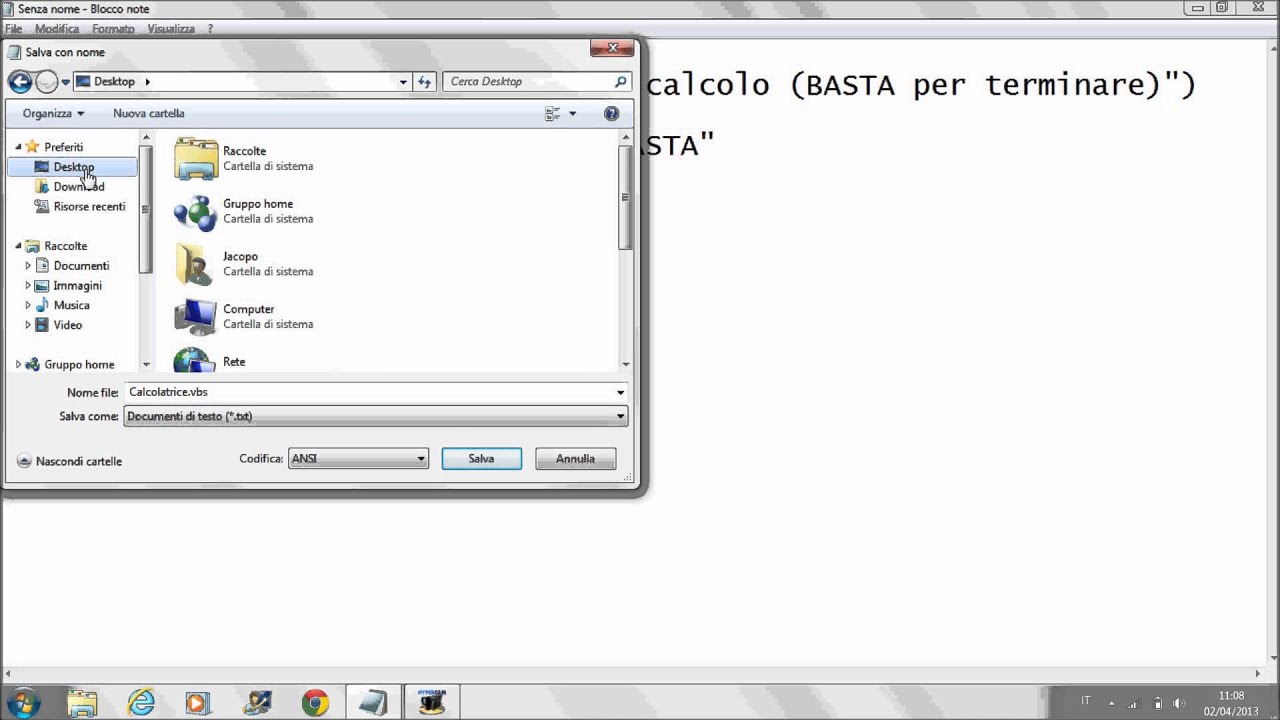 [TUTORIAL-ITA] Come creare una calcolatrice con blocco note - YouTube