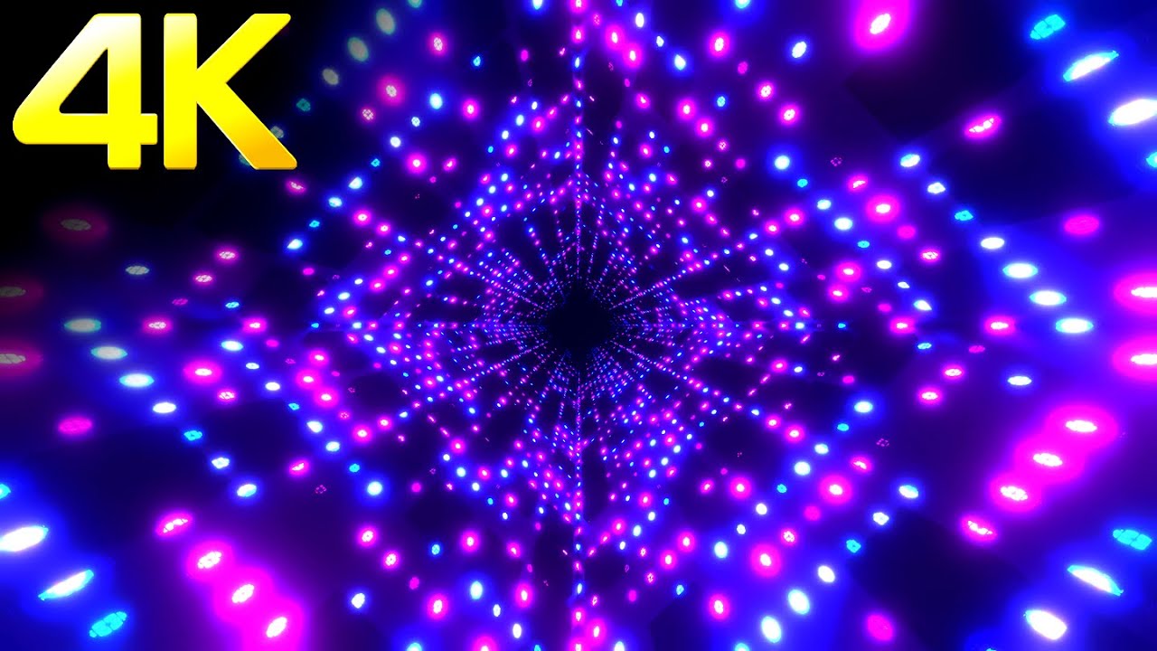4K Abstract OLED Neon Square Led Lights Blue & Pink Color Screensaver ...