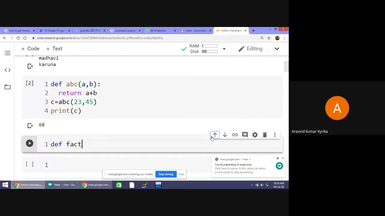 Python Internship Class 3 Youtube