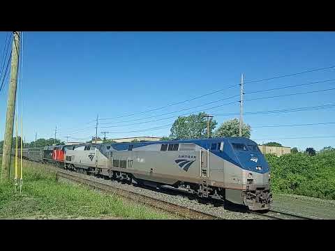 Amtrak 48 with a CT rail P40 trailing - YouTube