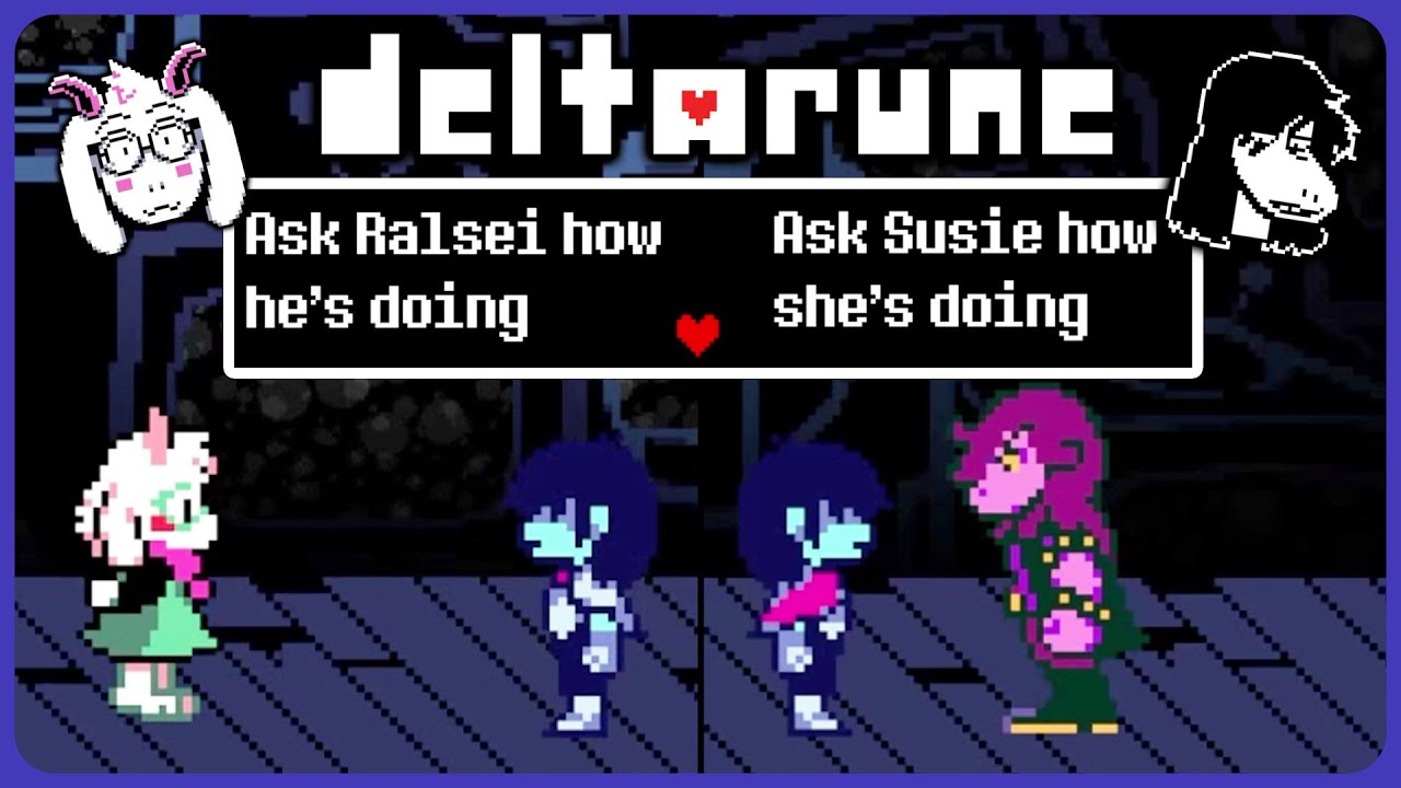 Ask Susie vs Ask Ralsei dialogue options - Deltarune Chapter 3 - YouTube