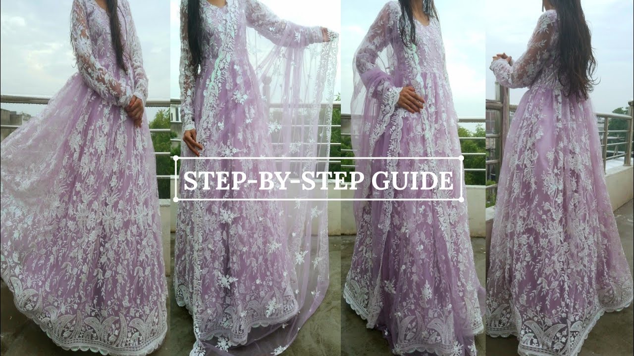 Party wear Long Gown Cutting & Stitching🔥 Princess Gown Cutting ...