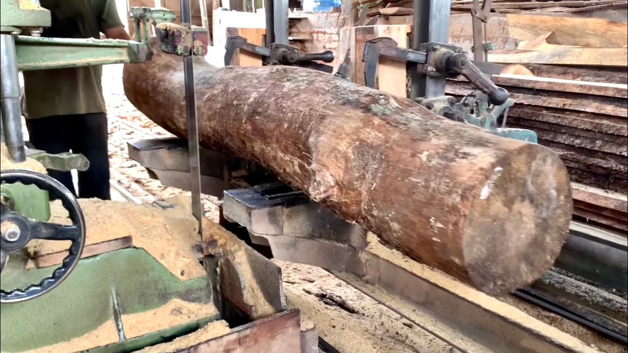 The process of sawing wood using a Benso machine - #2 - YouTube