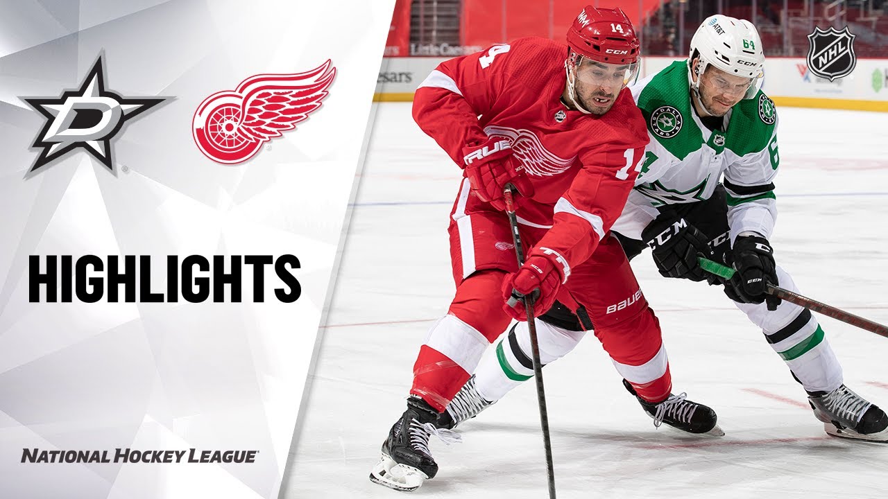 Stars @ Red Wings 3/18/21 | NHL Highlights - YouTube