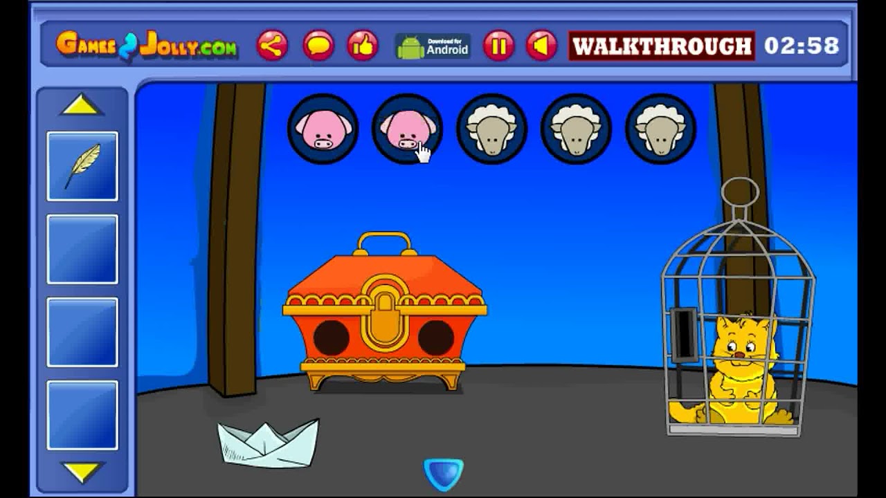 Yellow Cat Escape Walkthrough - Games2Jolly - YouTube