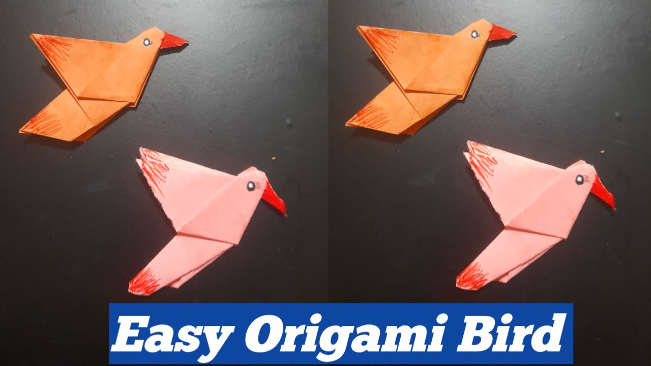 How to Make an Easy Origami paper Bird| DIY Paper Bird tutorial - YouTube