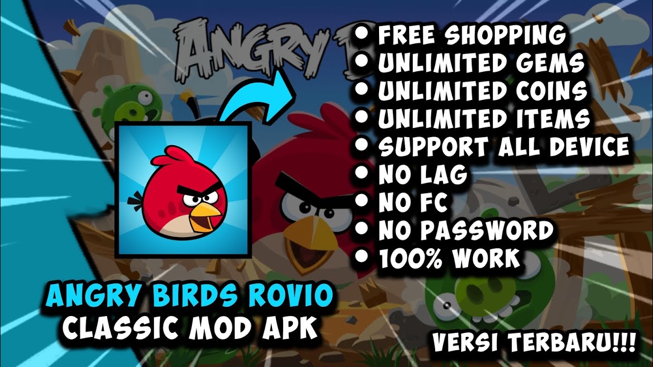 ANGRY BIRDS ROVIO CLASSIC MOD APK [ NO PW ] || VERSI TERBARU!!! - YouTube