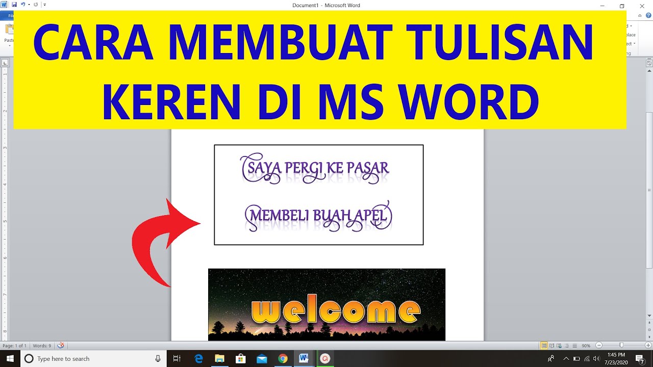 Cara Mudah Membuat Tulisan Yang Keren Di Microsoft Word - YouTube