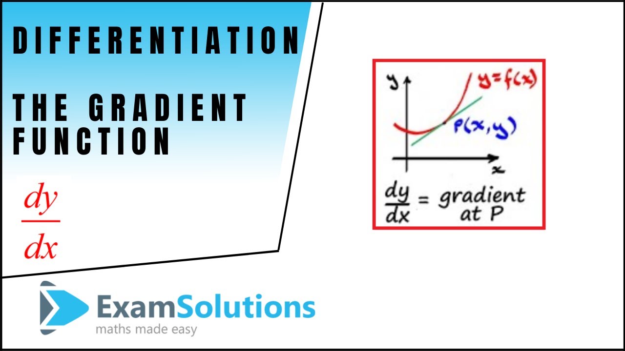 Differentiation Gradient Function Dy dx Calculus By ExamSolutions Differentiation Gradient Function Dy dx Calculus By ExamSolutions