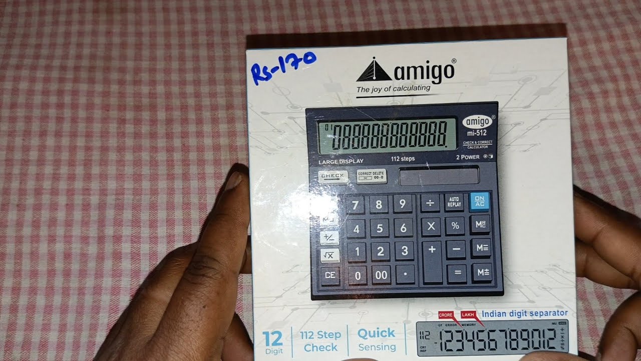 AMIGO CALCULATOR UNBOXING & REVIEW VIDEO IN HINDI| - YouTube