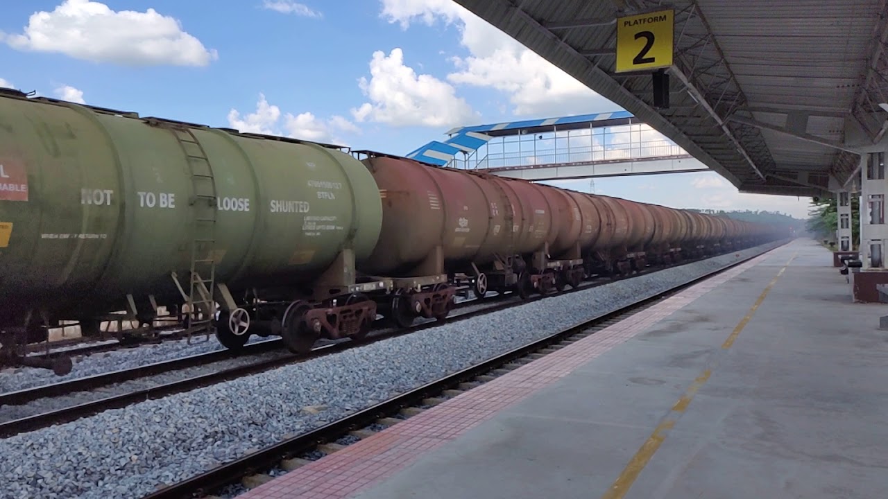 Oli Container Train near Tipasandra captured by OnePlus 6 1080p 60fps ...