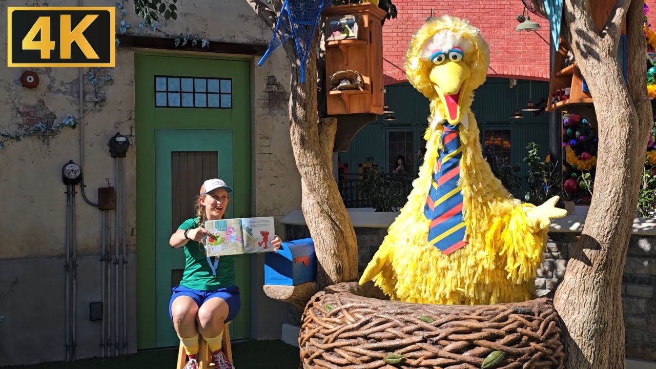 Storytime Sesame Street Big Bird 4K (Atração Completa) SeaWorld Orlando ...