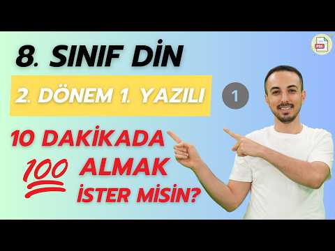8. Sınıf Din Kültürü 2. Dönem 1. Yazılı