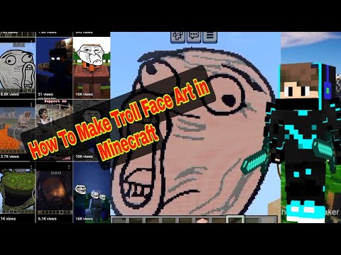How to make troll face art in Minecraft #minecraft #minecraftvideos #trollface #awmsuryaking # ...