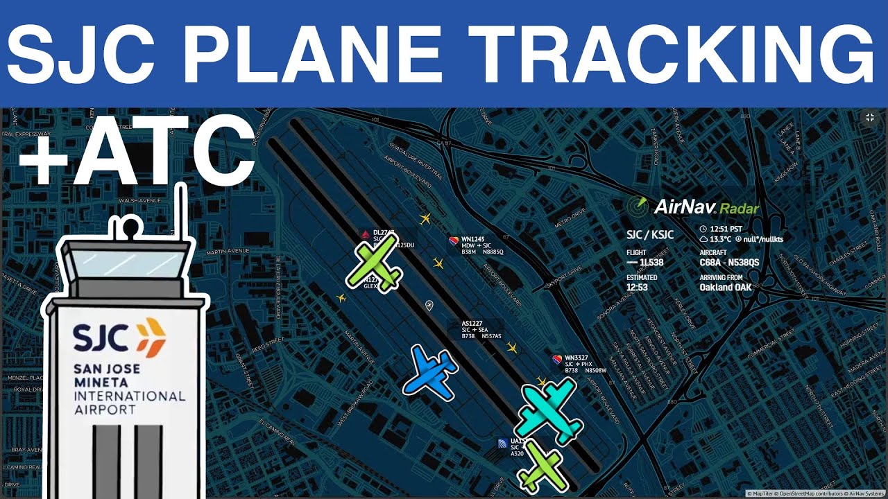 SJC LIVE | KSJC | SAN JOSE MINETA INTERNATIONAL AIRPORT | LIVE PLANE ...
