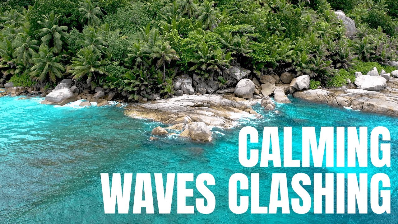 Waves clashing - calming sounds for sleeping, studying or relaxing ...