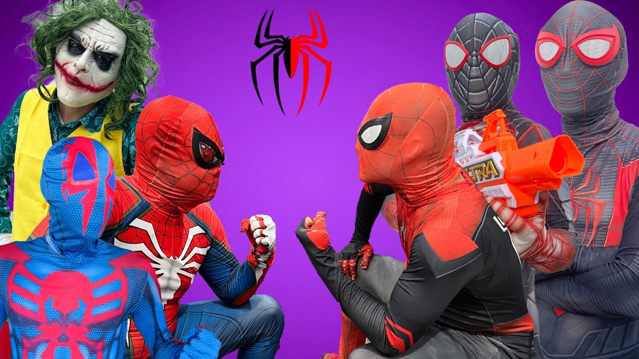 TEAM SPIDER-MAN vs BAD GUY TEAM JOKER | Who Is THE REAL HERO (LIVE ...