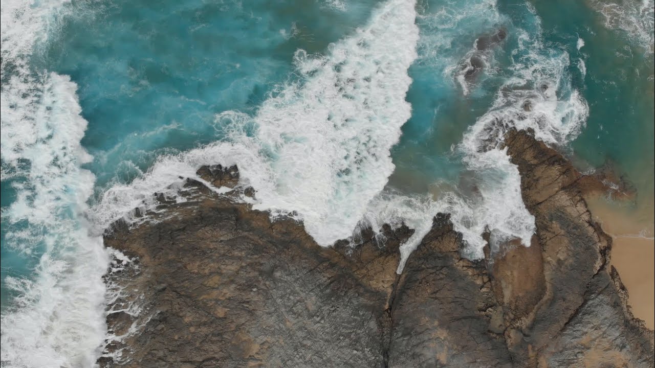 Ocean Waves Crashing - No Copyright Meditation Soft Background Music ...