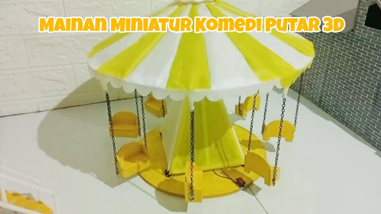 Mainan Miniatur Komedi Putar 3D - YouTube