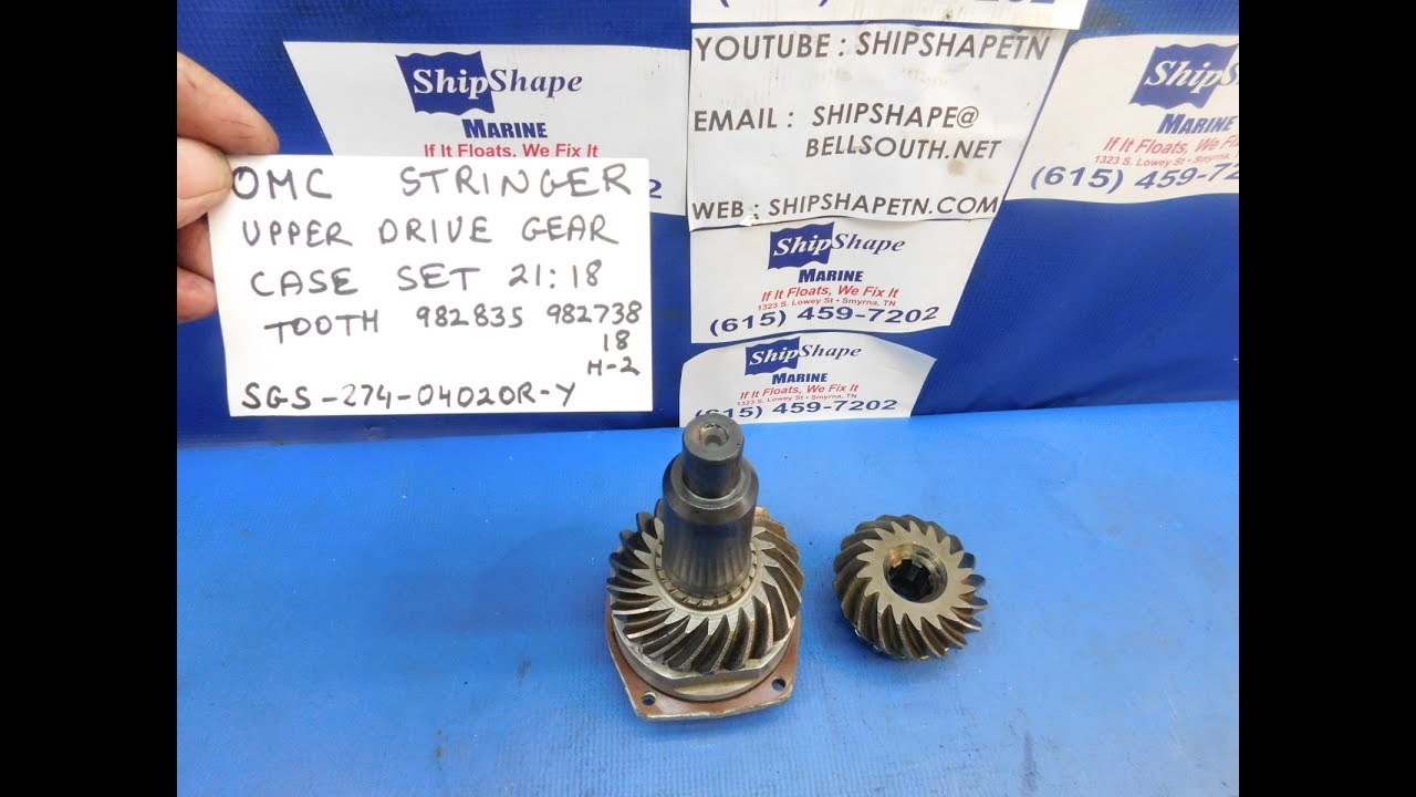 FOR SALE - OMC Stringer Drive Upper Gear Set 982835 982738 21:18 $274. ...