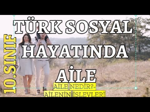 TÜRK SOSYAL HAYATINDA AİLE - ( AİLE NEDİR?- AİLENİN İŞLEVLERİ )-10.SINIF