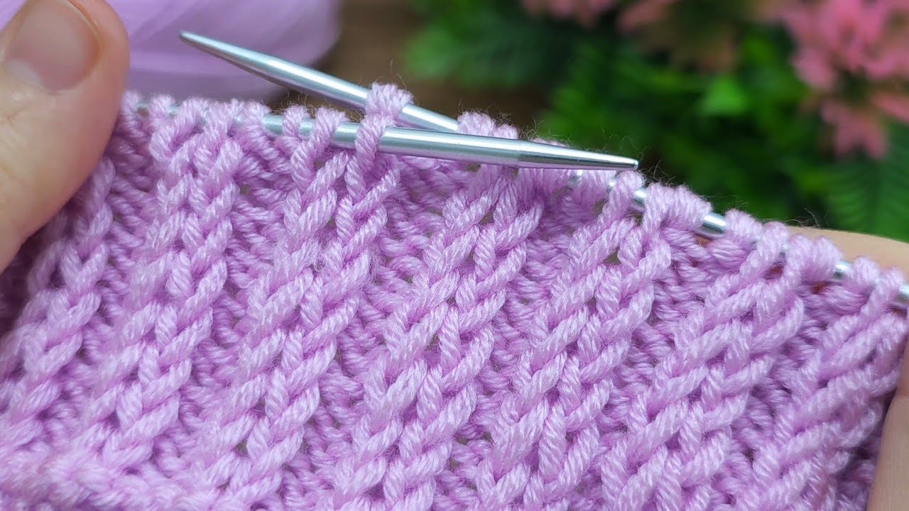 Easy and amazing! knitting model with two needles #crochet #knitting ...