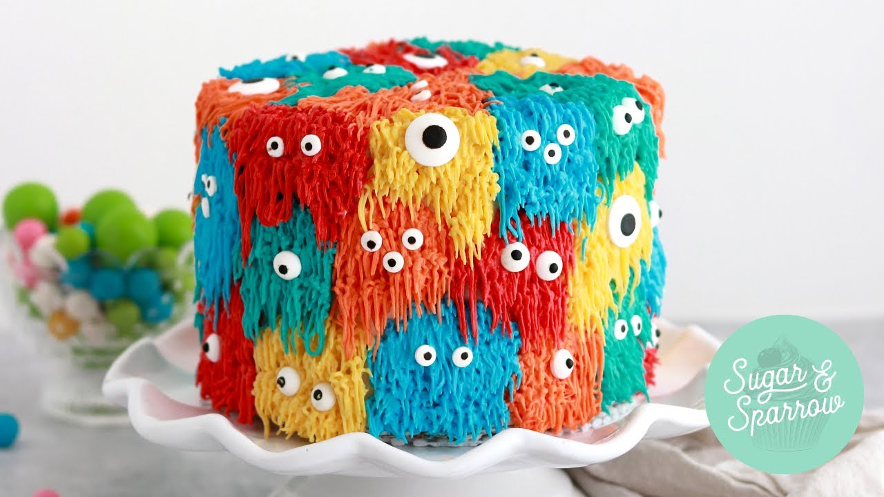 Monster Shag Cake Tutorial | Easy Halloween Cake - YouTube