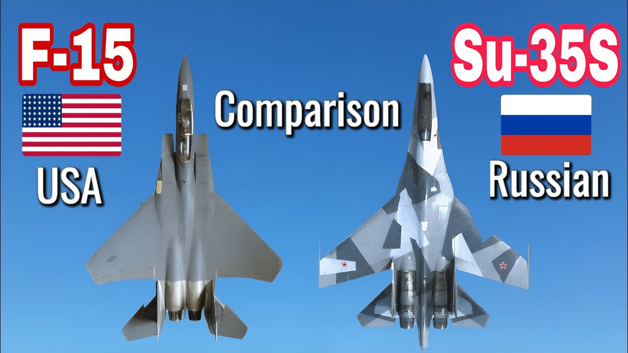 F-15 Eagle EX 🇺🇸 vs Su-35S Flanker-E 🇷🇺 | Full Fighter Jet Comparison # ...