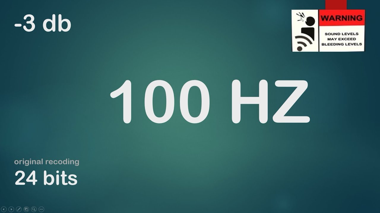 100 Hz Test Tone - YouTube