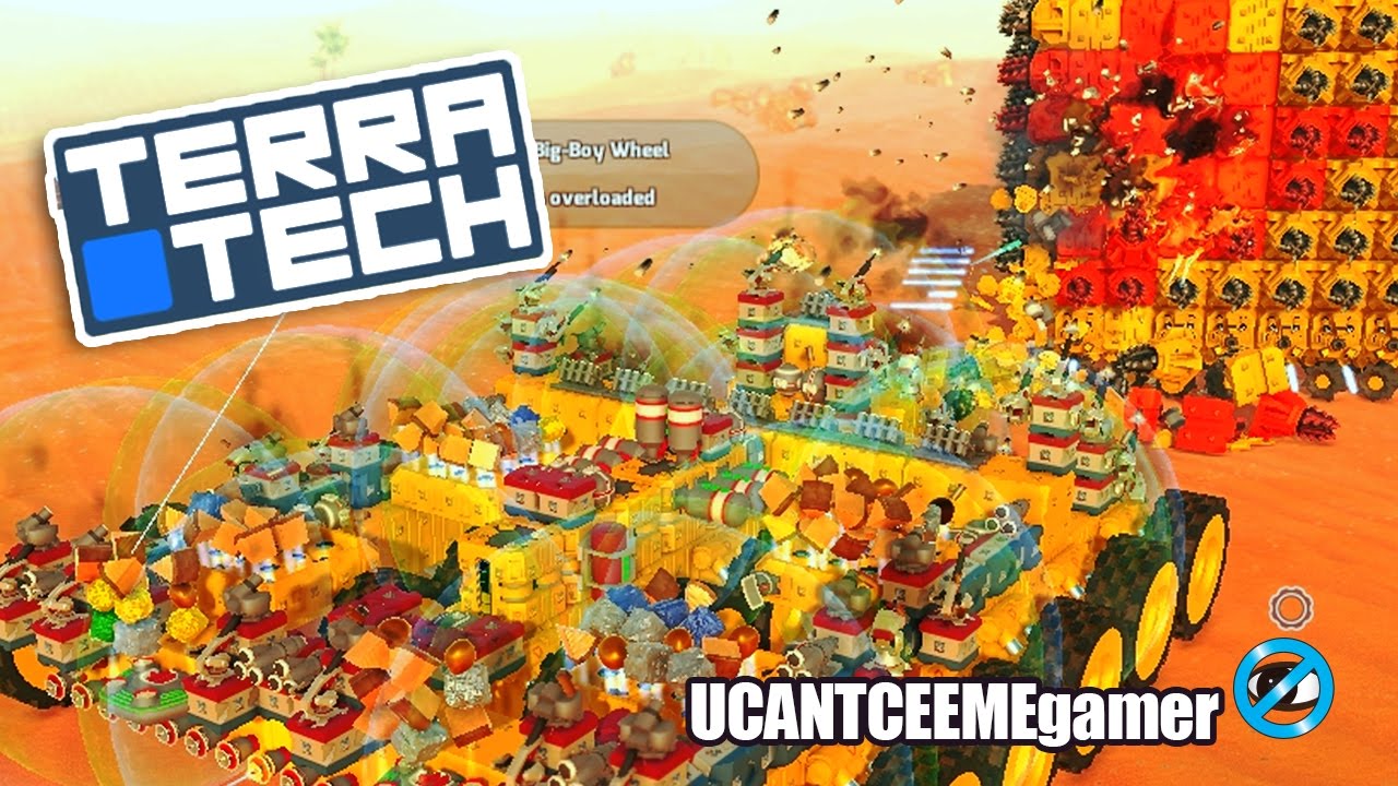 TerraTech Ep. 15 - HUGE Tech Monster Battle | TONS o BLOCKS Harvested ...