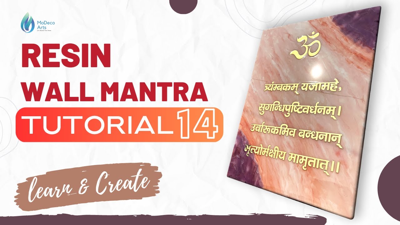 Resin Maha Mrityuanjaya Mantra DIY | Maha Mrityuanjaya Mantra Tutorial | How to Make Resin ...